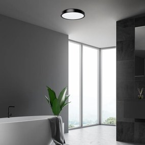 Rabalux Černé stropní LED svítidlo Samira kulaté 350mm 36W IP44 71253