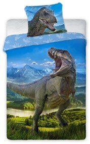 Povlečení bavlněné Deluxe Dinosaurus T-Rex 200x140cm+90x70cmFaro