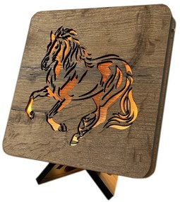 Li-Go "Kůň" lampa 19x19cm provedení povrchu: jedle