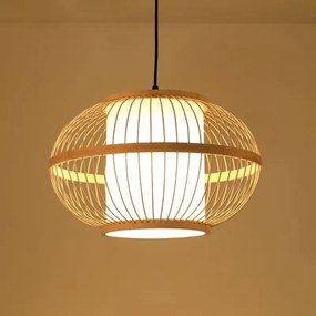 Toolight Natural, závěsné stropní svítidlo 1xE27 APP1631-1CP, přírodní hnědá, OSW-05104
