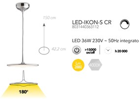 Faneurope LED-IKON-S CR moderní LED svítidlo