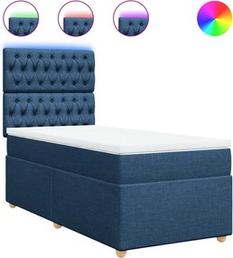 Box spring postel s matrací modrá 80x200 cm textil 3293420