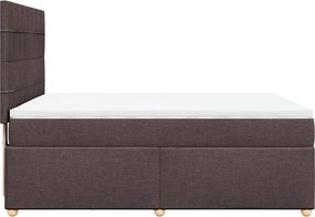 Box spring postel s matrací tmavě hnědá 140x190 cm textil 3291278