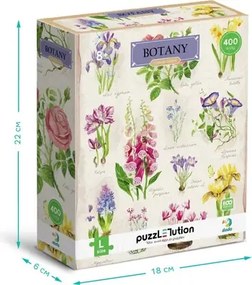 DODO Puzzle Botany: Zahradní květiny / 400 dílků / 33 x 47 cm