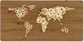 Li-Go "Mapa světa" světelný obraz s baterií a pohybovým čidlem 120x60 cm provedení povrchu: dub světlý