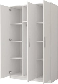 IDZ Šatní skříň OMEGA I 3D 19, 120 cm Bílá