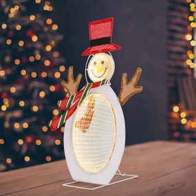 Costway LED sněhulák se 2 tunelovými světly Vánoční obrázek Vánoční osvětlení
