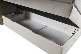 Kontinentální boxspring postel ANNA 200x220, šedá (gerra 80)
