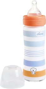 Chicco Láhev kojenecká sklo Well-being silikon 240 ml Holka