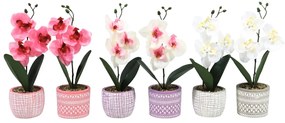 Umělá orchidej v květináči 28 cm - různé druhy