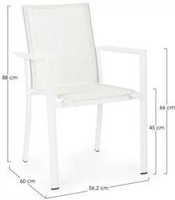 BIZZOTTO zahradní jídelní židle KONNOR bílá 0662740