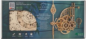 Hračka Ugears 3D dřevěné mechanické puzzle Nástěnné hodiny Aero [6950273]