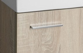 Aqualine Bruckner, ZOJA skříňka s keramickým umyvadlem 40x22 cm, dub platina, 51049DP-02