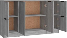Příborníky 3 ks šedé sonoma kompozitní dřevo 3115850