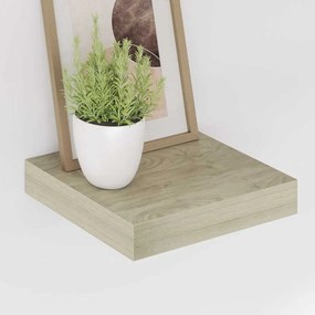 Plovoucí nástěnné police 2 ks dub 23 x 23,5 x 3,8 cm MDF 323866