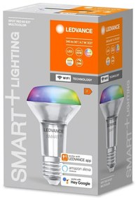 Chytrá stmívatelná WiFi LED žárovka E27 4,7 W SPOT R63 RGBW