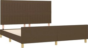 Rám postele bez matrace tmavě hnědý 160 x 200 cm textil 3125230