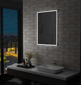vidaXL Koupelnové nástěnné zrcadlo s LED osvětlením 60 x 80 cm [144718]