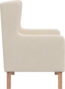 Křeslo krémové bílé textil 245449