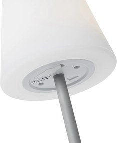 Sada 2 šedých dobíjecích stolních lamp 40 cm IP54 - Jude