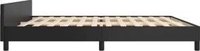 Rám postele s čelem černý 200x200 cm umělá kůže 3125469