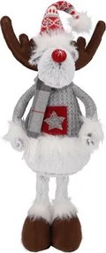 Látkový sob na teleskopických nohách, šedý 45-55 cm