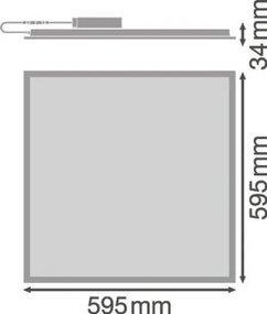 LED panel LEDVANCE Compact 600x600mm 33W/4000K neutrální bílá
