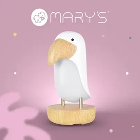 Mary's LED noční lampička a Bluetooth reproduktor 2v1 - tukan, bílý