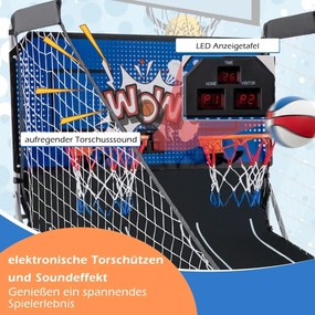 Costway 8 v 1 Basketbalový stroj Skládací elektrický stojan na basketbalový