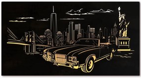 Li-Go "New York" světelný obraz 230V 110x60cm provedení povrchu: dub
