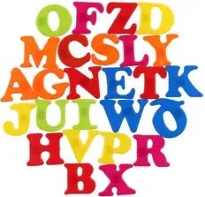 TEDDIES Magnetická písmena 27 ks / Plast / Na kartě / 3+