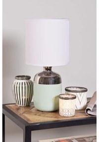 Stolní lampa s keramickou nohou a bílým stínidlem – 15x33 cm