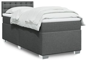 Box spring postel s matrací tmavě šedá 80 x 200 cm textil 3288030