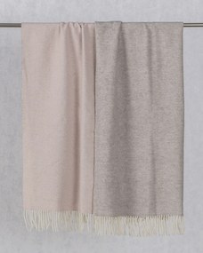 Pléd Merinos 140x200cm melange grey pink