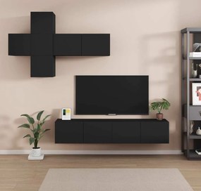 vidaXL 7dílný set TV skříněk kompozitní dřevo [3114515] Barva: hnědý dub