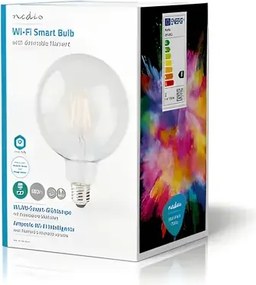 Nedis SmartLife LED žárovka / Wi-Fi / E27 / 500 lm / 5 W / Teplá bílá