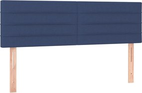 Box spring postel s matrací modrá 140x200 cm textil 3140143