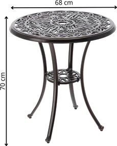 Zahradní stůl Danbury 68 cm antický bronz