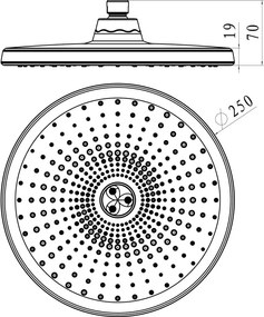 Mereo Mereo, Talířová sprcha horní o 250 mm s kloubem, plast, CB585A