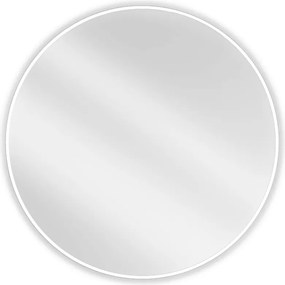 Mexen Loft, kulaté koupelnové zrcadlo 90 cm, barva rámu bílá, 9850-090-090-000-20