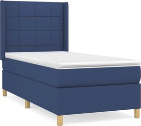 Box spring postel s matrací modrá 100 x 200 cm textil 3131975