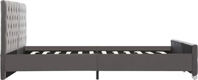Rám postele šedý samet 180 x 200 cm 286834