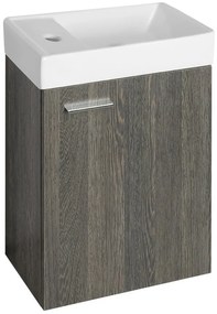 Aqualine ZOJA skříňka s keramickým umyvadlem 40x22 cm, mali wenge - 51049MW-02