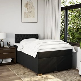 Box spring postel s matrací černá 120x190 cm textil 3285836