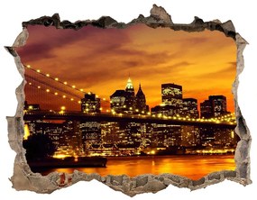 Wallmuralia Fototapeta díra na zeď 3D Brooklynský most 95x64 cm