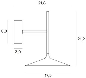 MAXLIGHT W0303 - LED Nástěnná lampa HANA LED/6W/230V černá