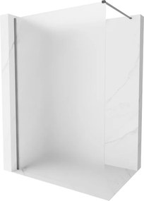 Mexen, Mexen Kioto-X sprchová stěna 90 x 200 cm, mráz 10 mm, pistolový kov - 800-090-101-95-30-X