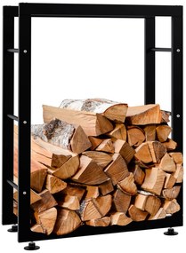 Stojan na dřevo Keri V2 25x60x80, černá