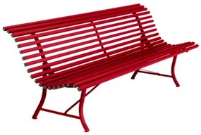 Louisiane Steel Bench 200 cm červená Fermob