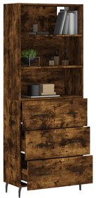 Skříň highboard kouřový dub 69,5 x 34 x 180 cm kompozitní dřevo,  3189402